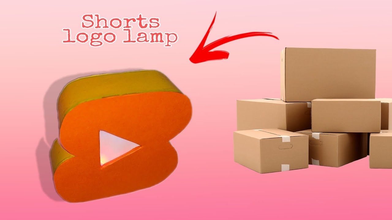 ||How To Make YouTube Shorts Logo Lamp|| making 3D shorts logo # ...