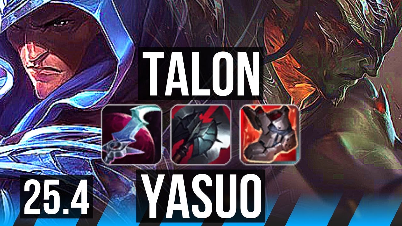 TALON vs YASUO (MID) | 10/2/6 | KR Master | 25.4 - YouTube