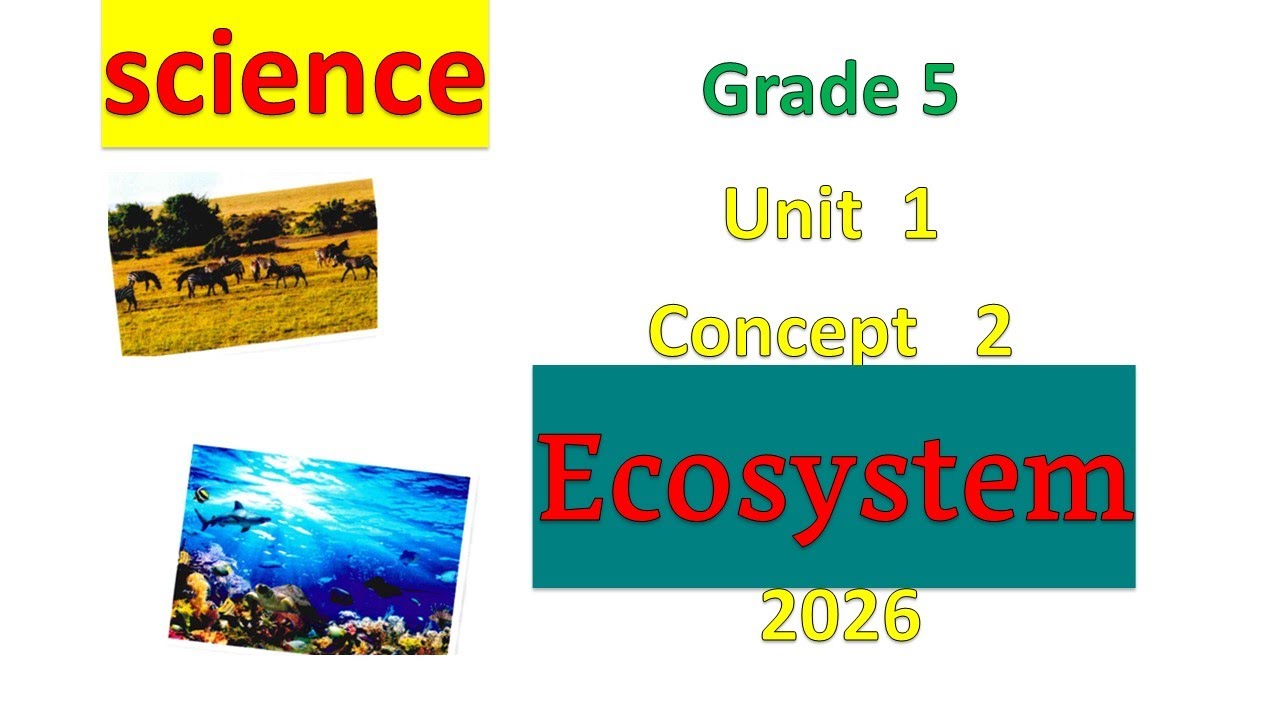 أسهل شرح ساينس الصف الخامس Ecosystem | Grade 5 Science | Unit 1 – Lesson | 2026 - YouTube
