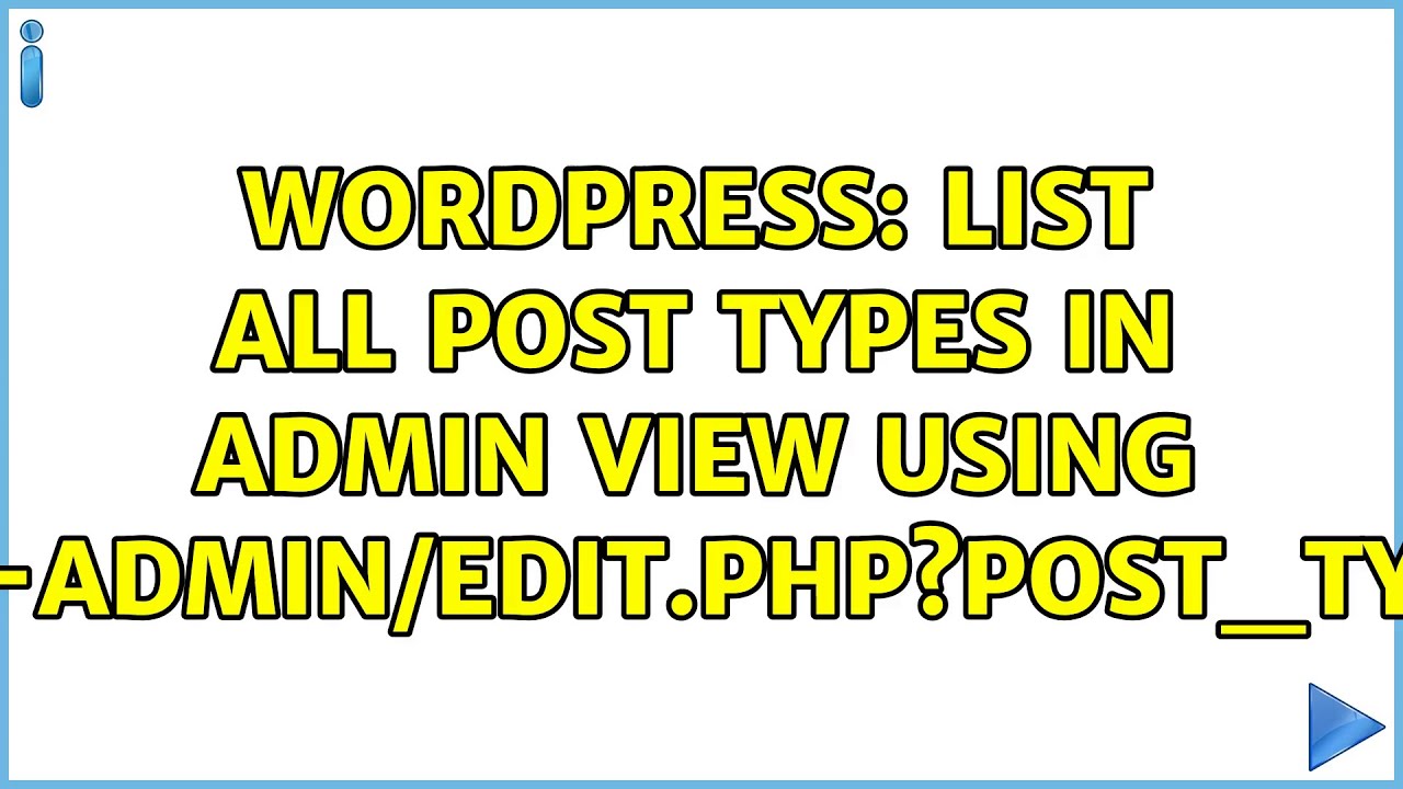 Wordpress List All Post Types In Admin View Using wp admin edit php Wordpress List All Post Types In Admin View Using wp admin edit php