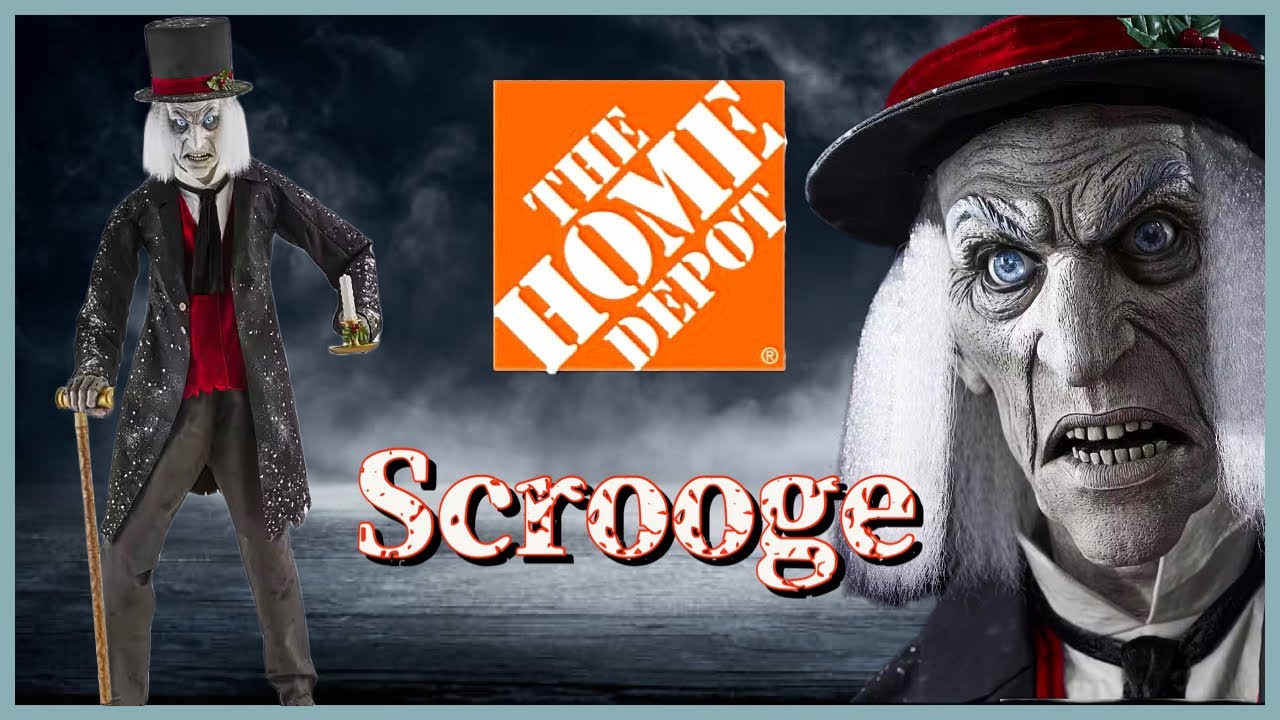 Home Depot Ebenezer Scrooge Animatronic Christmas 2024 Prop Unboxing ...