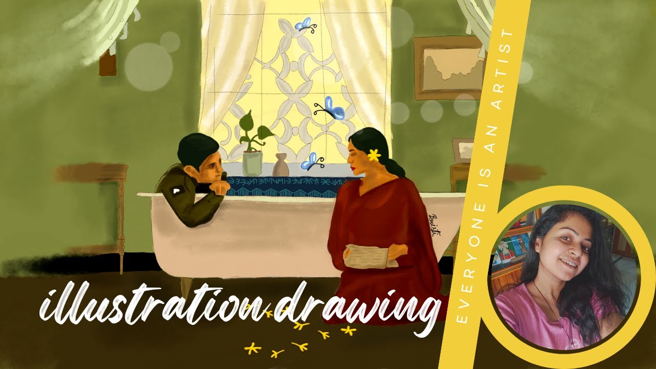 Illustration Drawing Tutorials for Beginners | how to draw #digital # ...