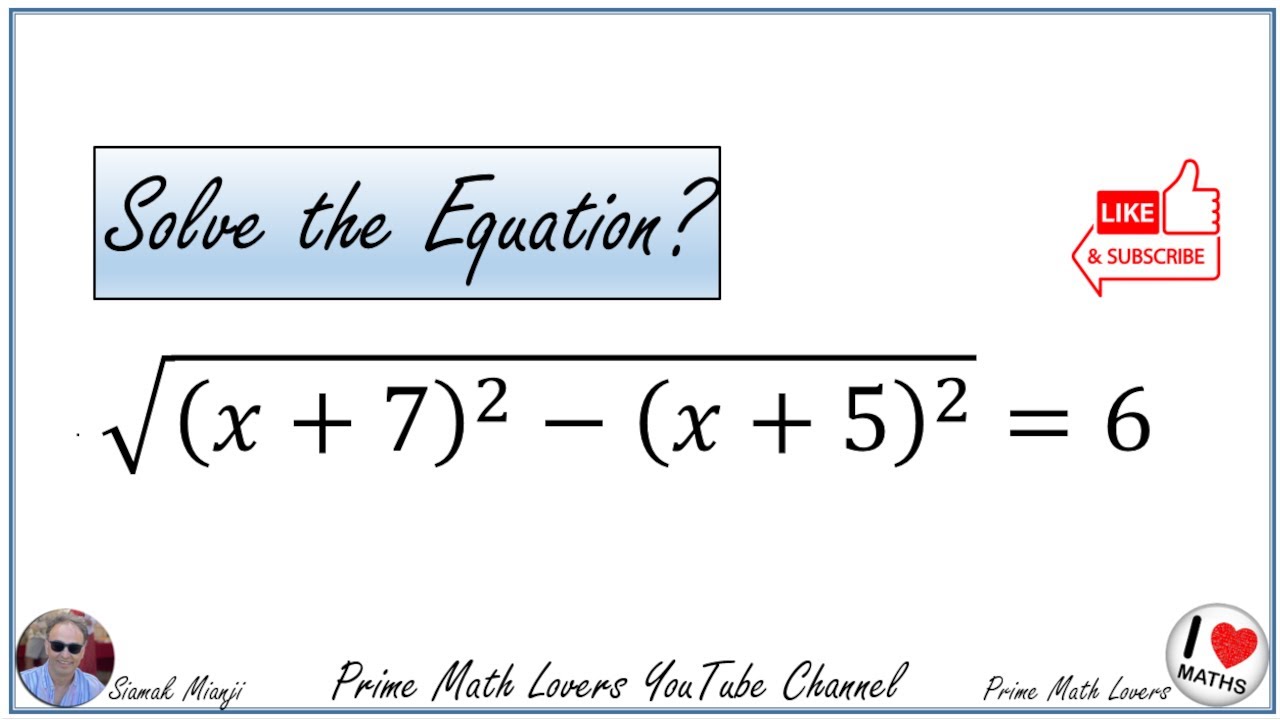Can you solve this super easy equation? - YouTube