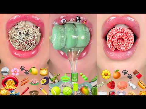Over 30 Minutes Of Satisfying ASMR Mukbang Eating  Emoji Food