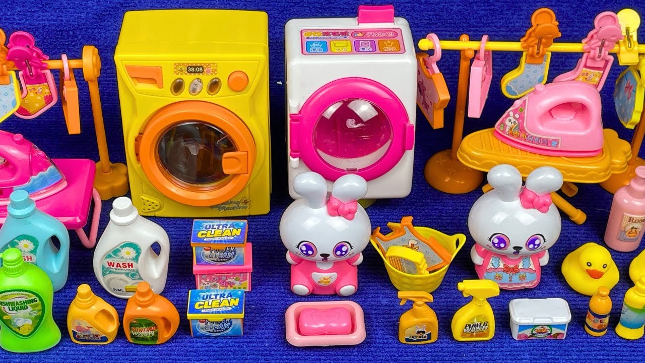 13 Minutes Satisfying with Unboxing Pink Rabbit Washing Machine Play ...