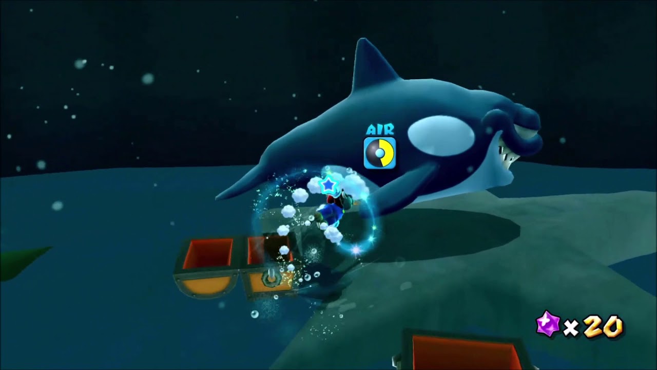 Super Mario Galaxy - Deep Dark Galaxy - Guppy and the Underground Lake ...