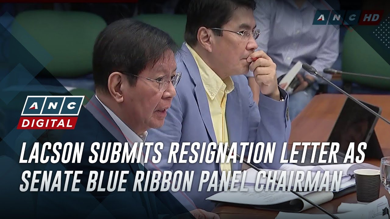 Lacson submits resignation letter as Senate Blue Ribbon panel chairman ...