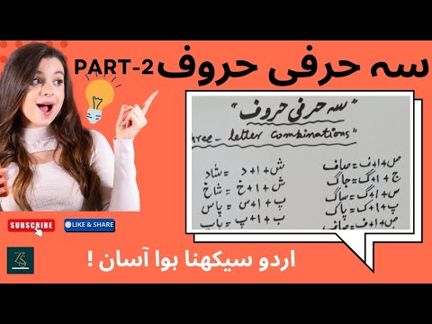 Learn 3-letter Urdu words— Do Hurfi Haroof for English and Urdu both ...