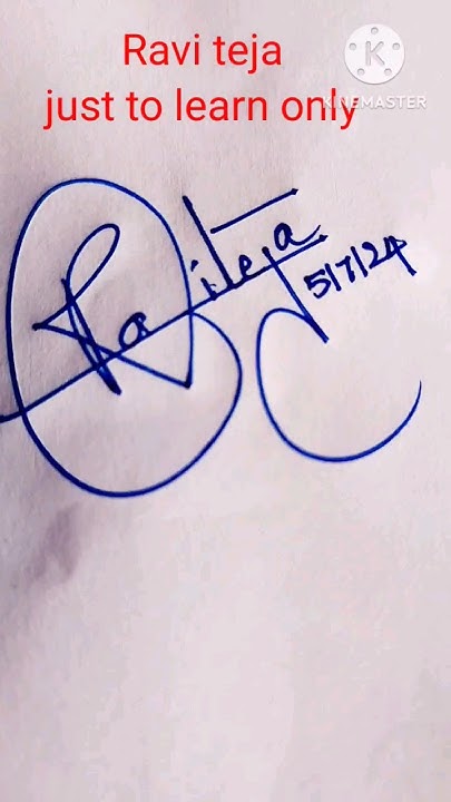 Ravi teja#signature #calligraphystyles #handwriting #youtubeshorts #awr ...