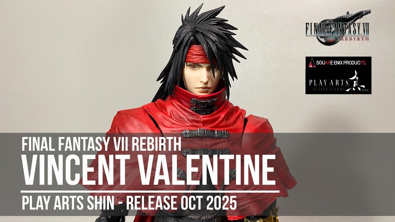 PLAY ARTS SHIN - VINCENT VALENTINE FINAL FANTASY VII REBIRTH - YouTube