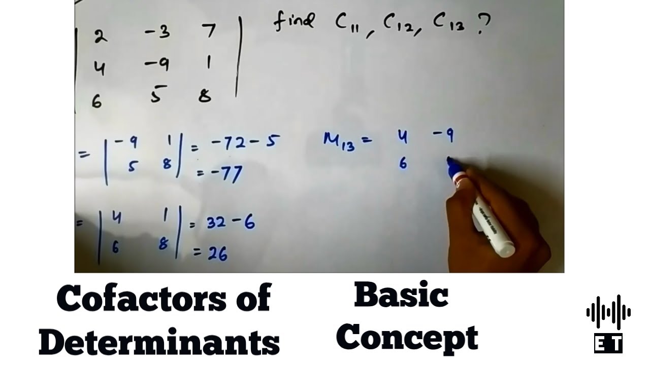 Linear Algebra | Cofactors of Determinants - YouTube