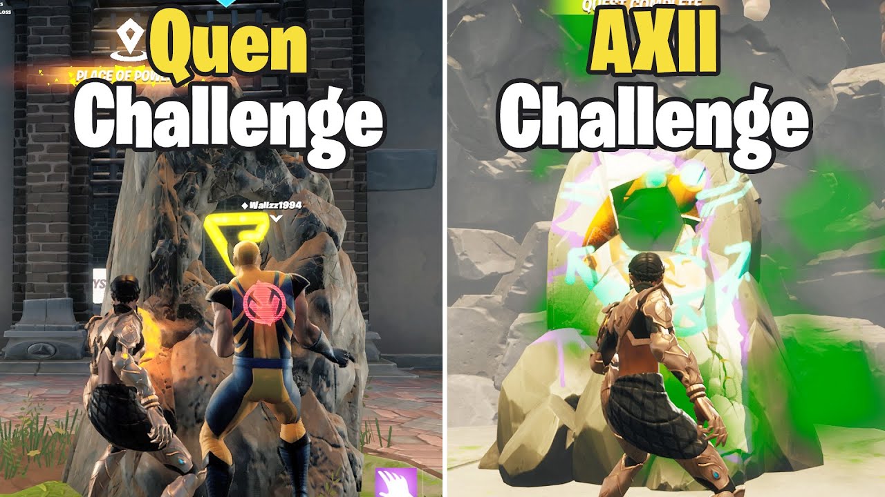 Quen challenge and AXII challenge | Fortnite - YouTube