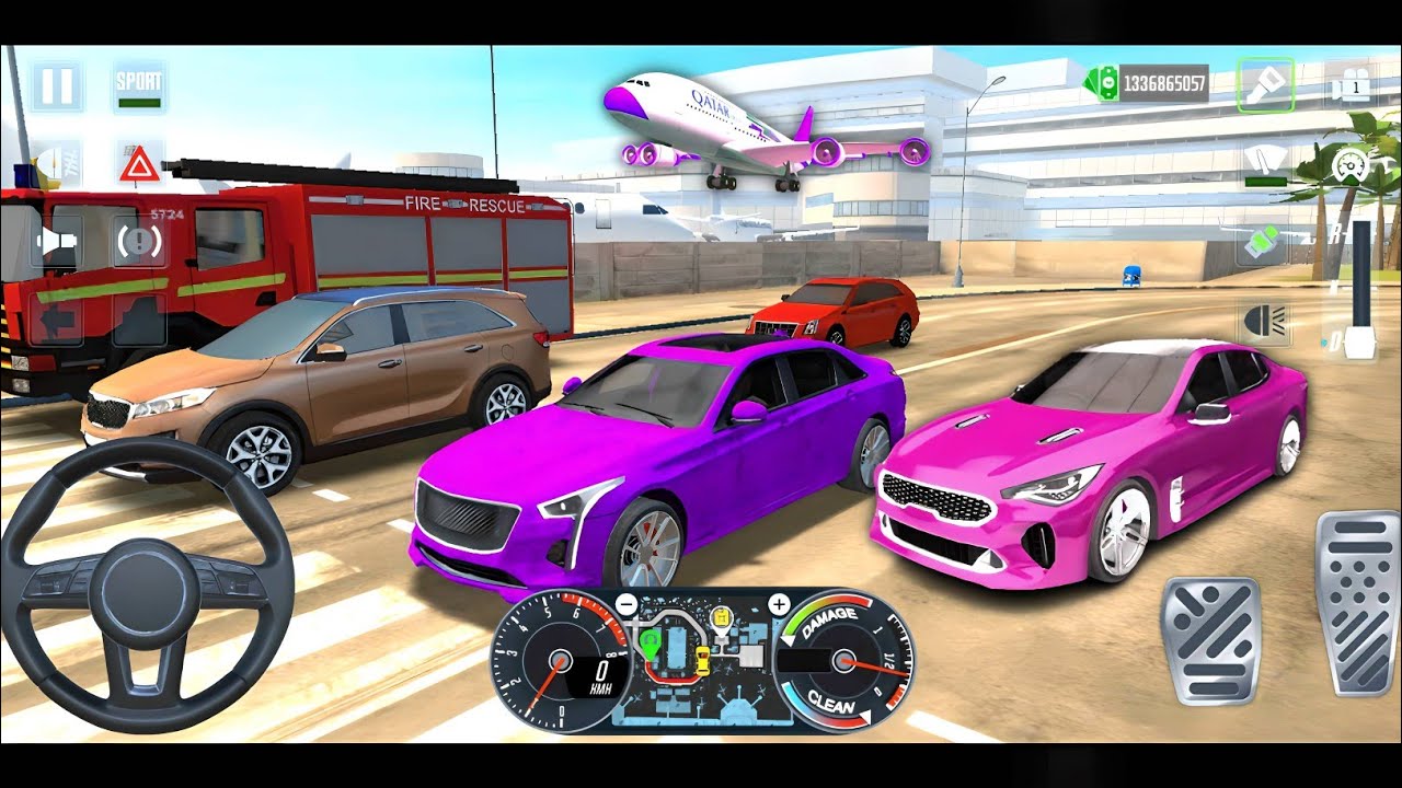 Cadillac CT5 Pink Colour Super Car Driving Gameplay - Taxi Driving Game ...