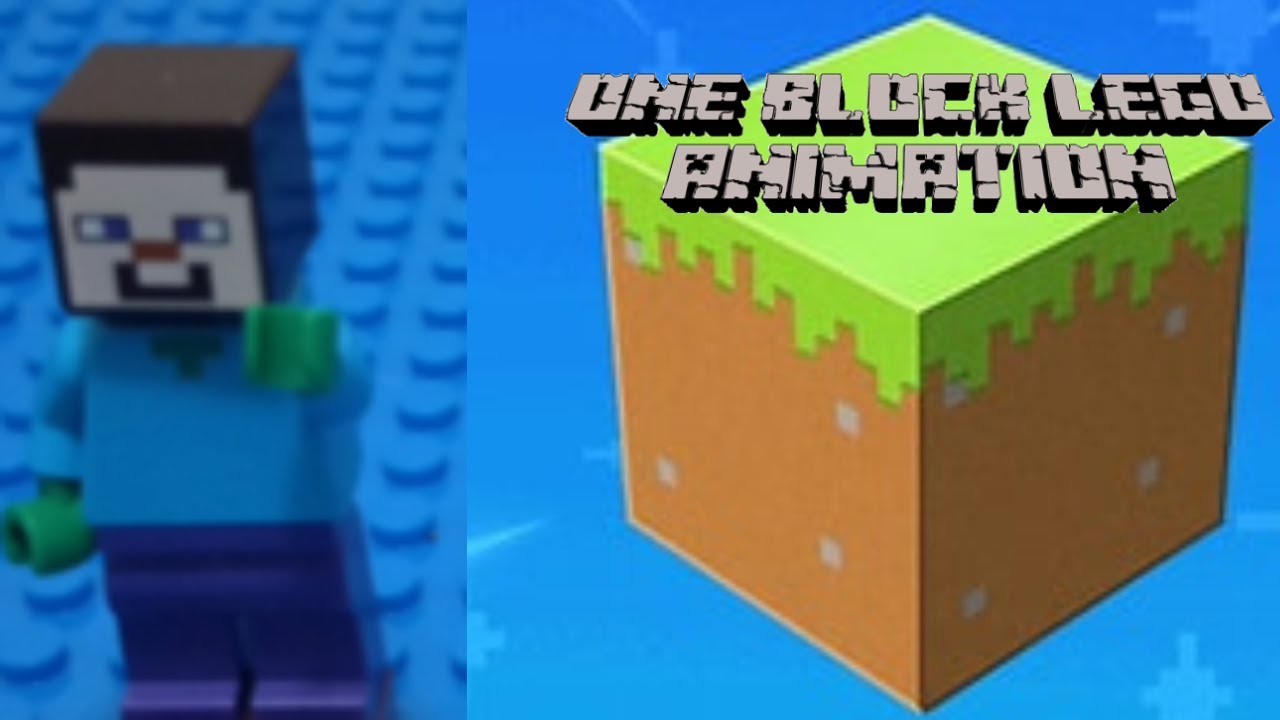 Lego Minecraft One Block Animation - YouTube
