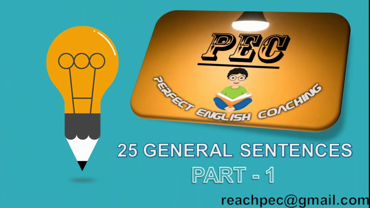 General Sentences part -1 (25 sentences) - YouTube