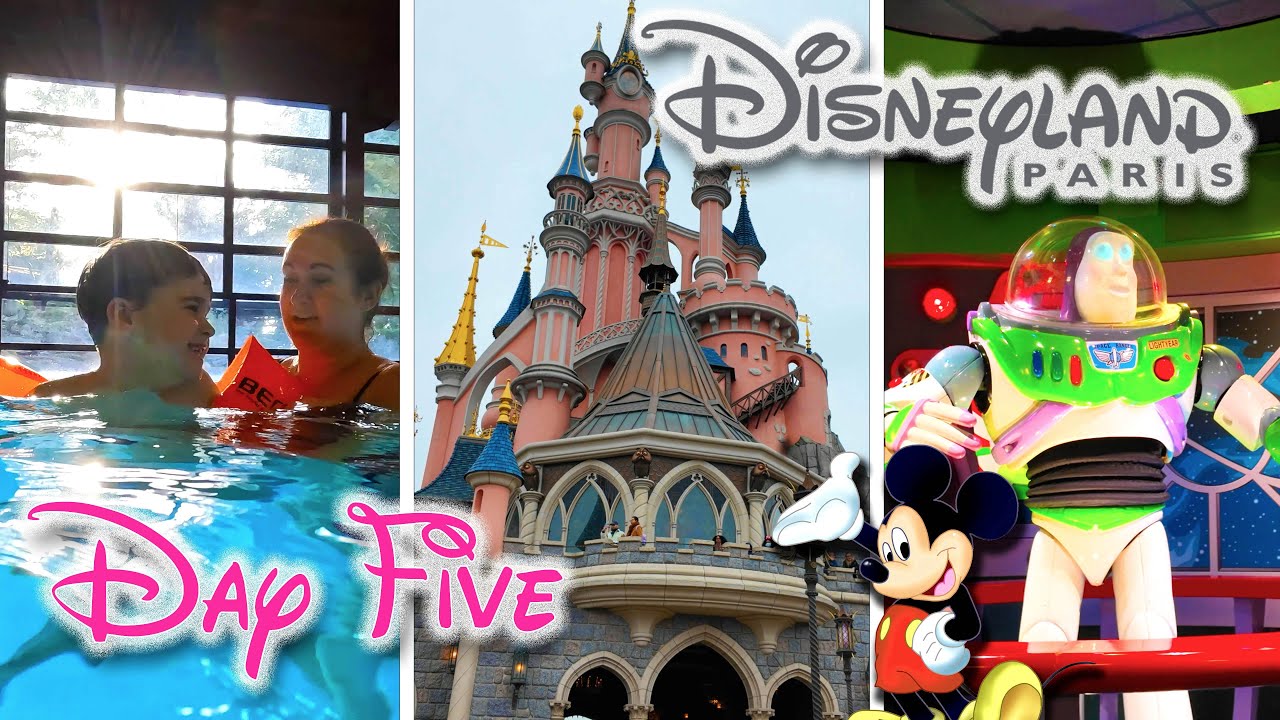 Disneyland Paris Day 5 - Sequoia Lodge Pool and Both Parks - YouTube