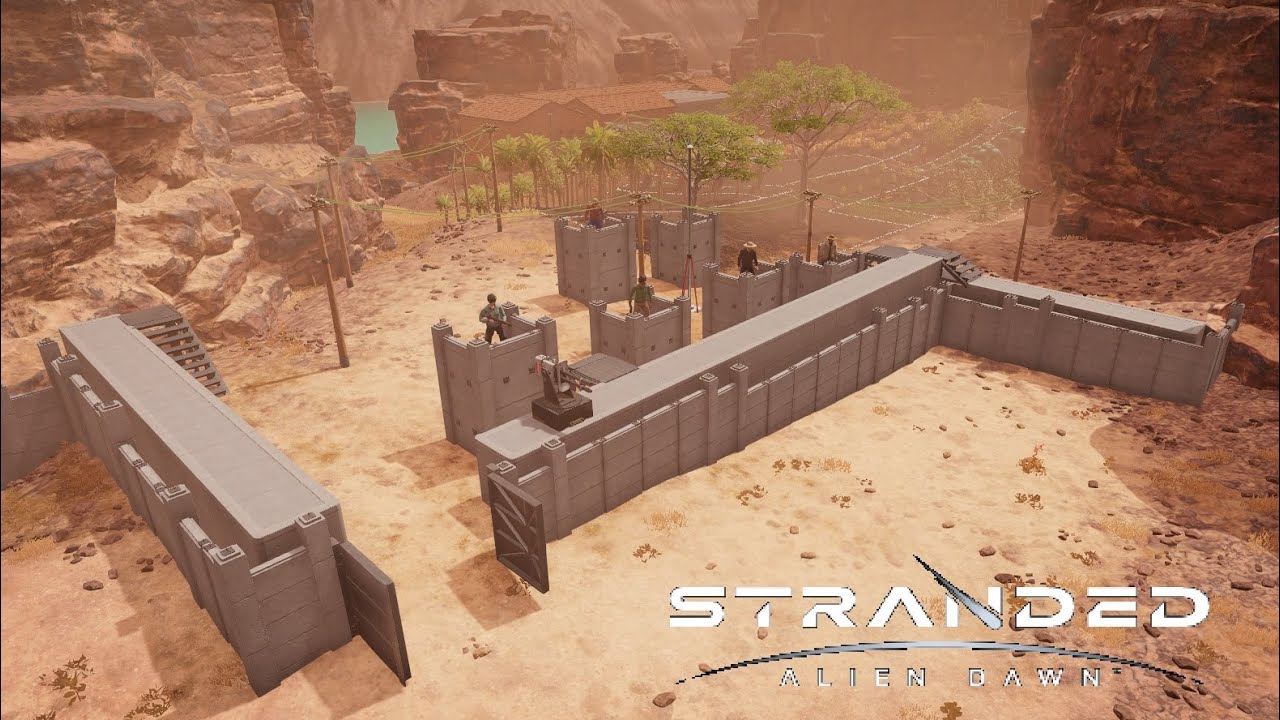 Concrete Defenses All Around ~ Stranded Alien Dawn - YouTube