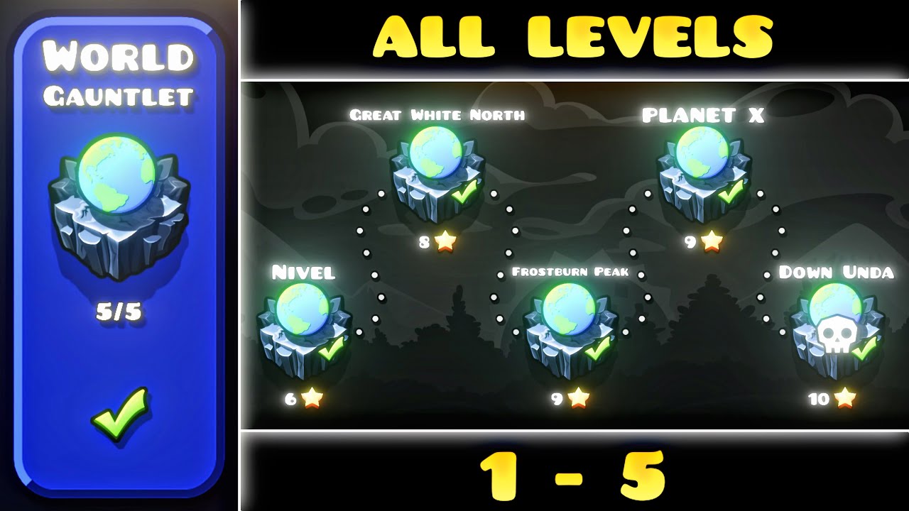 Geometry Dash [2.2] | "World Gauntlet" ALL LEVELS (RTX ON) - YouTube