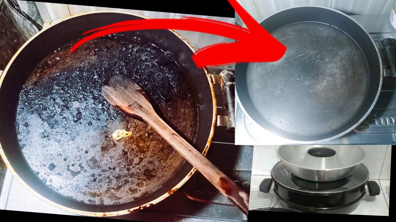 Tips cara membersihkan kerak gosong pada wajan dan panci Teflon ...