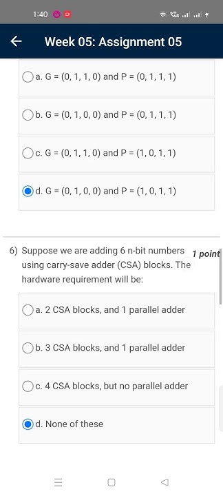 Switching Circuits and Logic Design WEEK 5 KEY NPTEL 2024 - YouTube