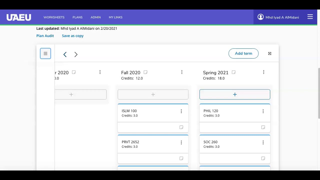 (10 of 12) Student-Degree Works Academic Planner-Add Term and Courses ...