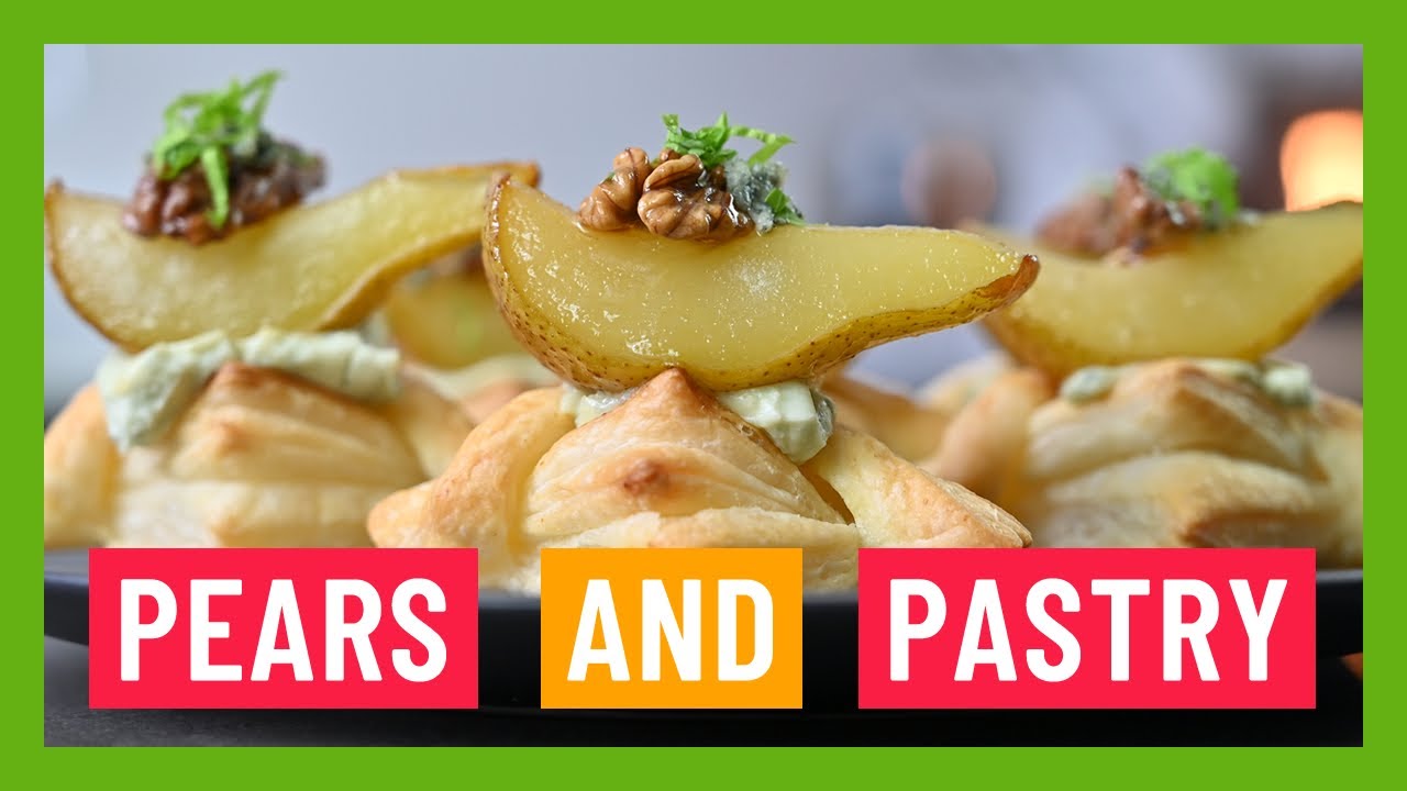 Pear and Blue Cheese Canapes - YouTube