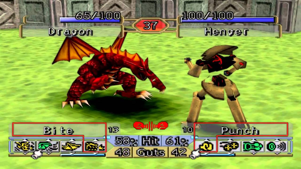 Monster Rancher Battles: Dragon vs Henger - YouTube