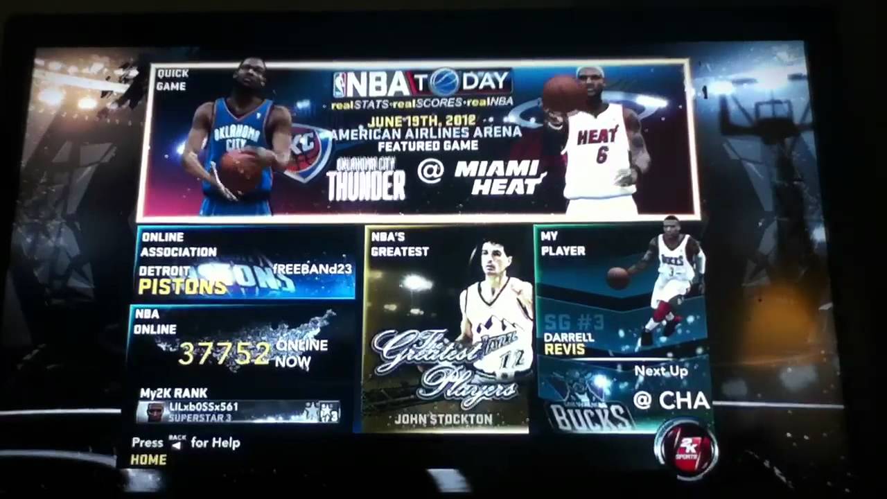 NBA 2k12 MENUS - YouTube