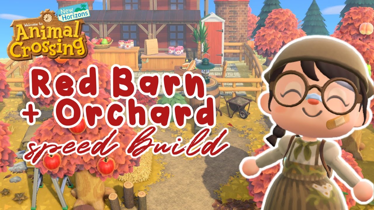 Building A Barn + Orchard Speed Build | Animal Crossing New Horizons ...