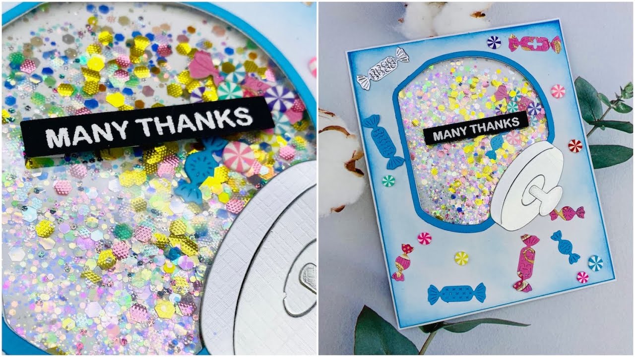 Craft Tutorial of Candy Jar Shaker Card- Alinacutle® #AlinaCraft - YouTube
