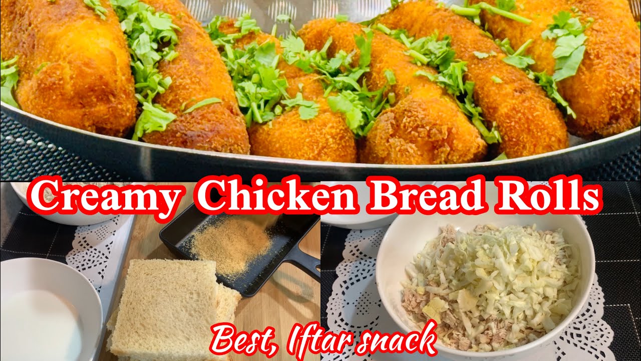How to make Crispy Chicken Bread Rolls at home - YouTube