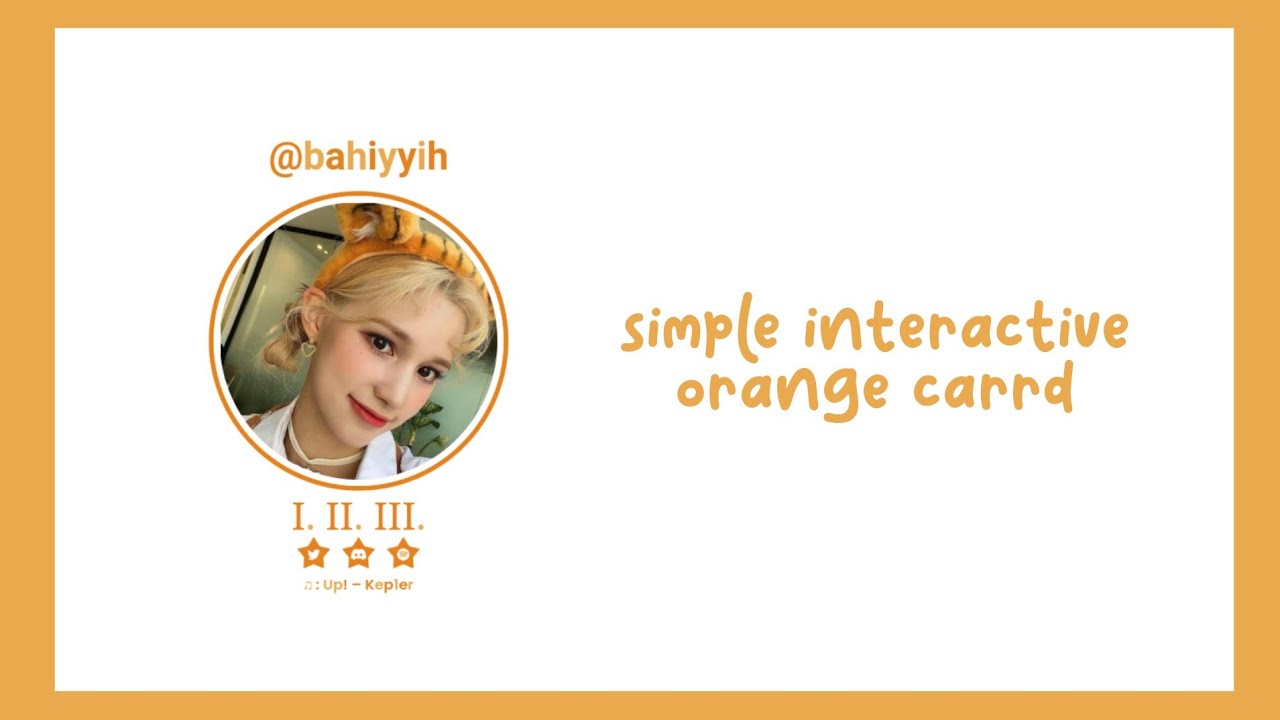 simple interactive orange carrd tutorial - YouTube