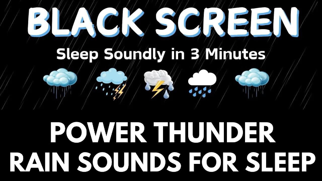 RAIN and THUNDER Sounds to Sleep Fast - Rain Sounds for Deep Sleep ...