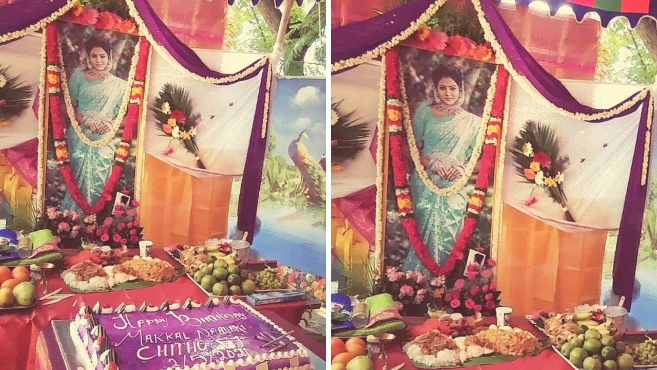 VJ Chithu 29th Birthday Remembrance by fans At Her home | Vj chithra ...