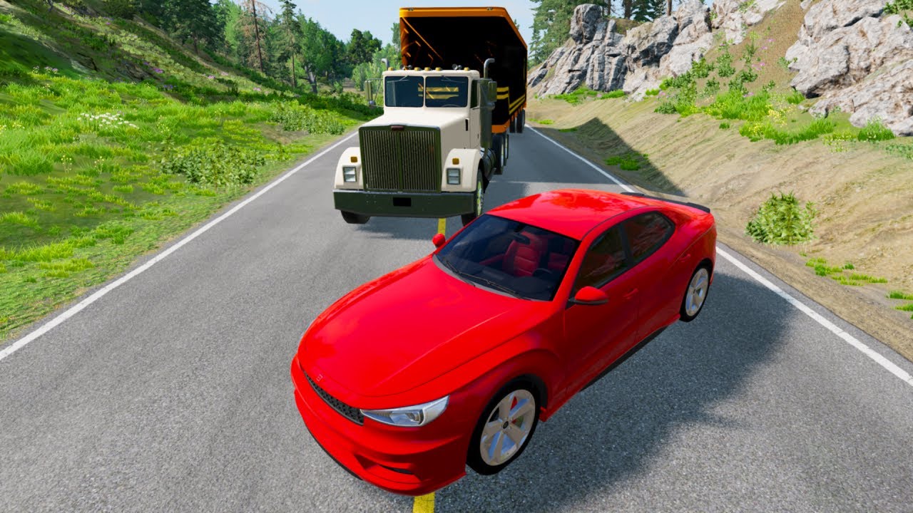 Accident Simulator _ Realistic Accidents (02) BeamNG drive - YouTube