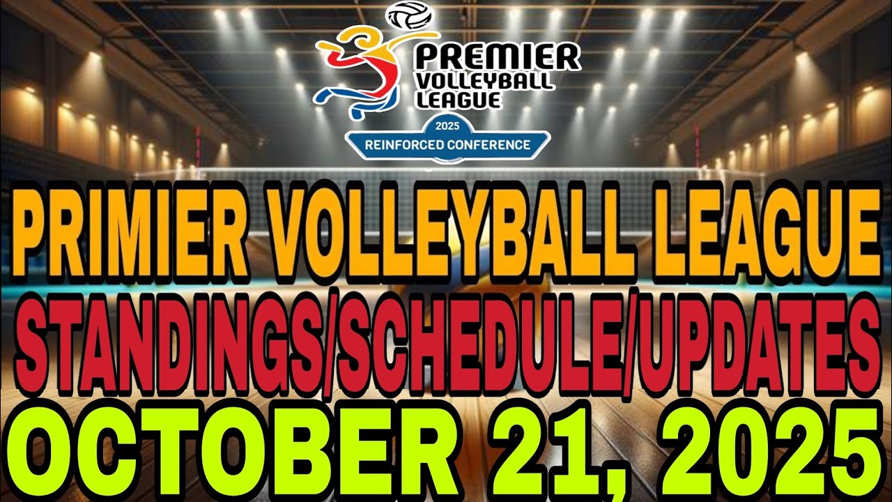 🔴PVL STANDINGS TODAY OCTOBER 18, 2025 | PVL SCHEDULE OCTOBER 21, 2025 ...