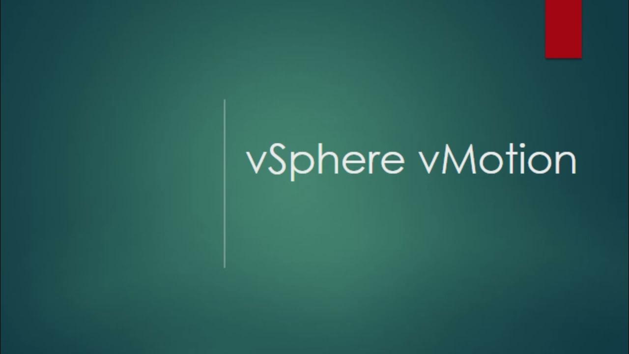 VMware Tutorial For Beginners | VMware vCenter Server | vSphere VMotion - YouTube