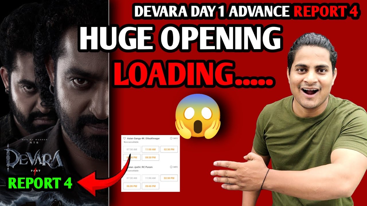 Devara Part 1 Advance Booking Report 4 | Devara Day 1 Updated Hindi Advance Report | Devara ...