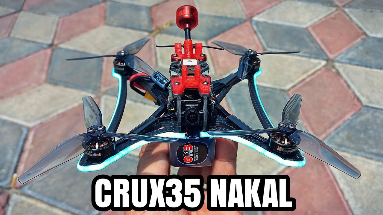 CRUX35 HD Custom Frame 4mm ELRS GPS LED - YouTube