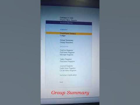 Group Summary Report In Tally Prime #Group #Groups #groupsummary #groupsummaryreport #tally ...