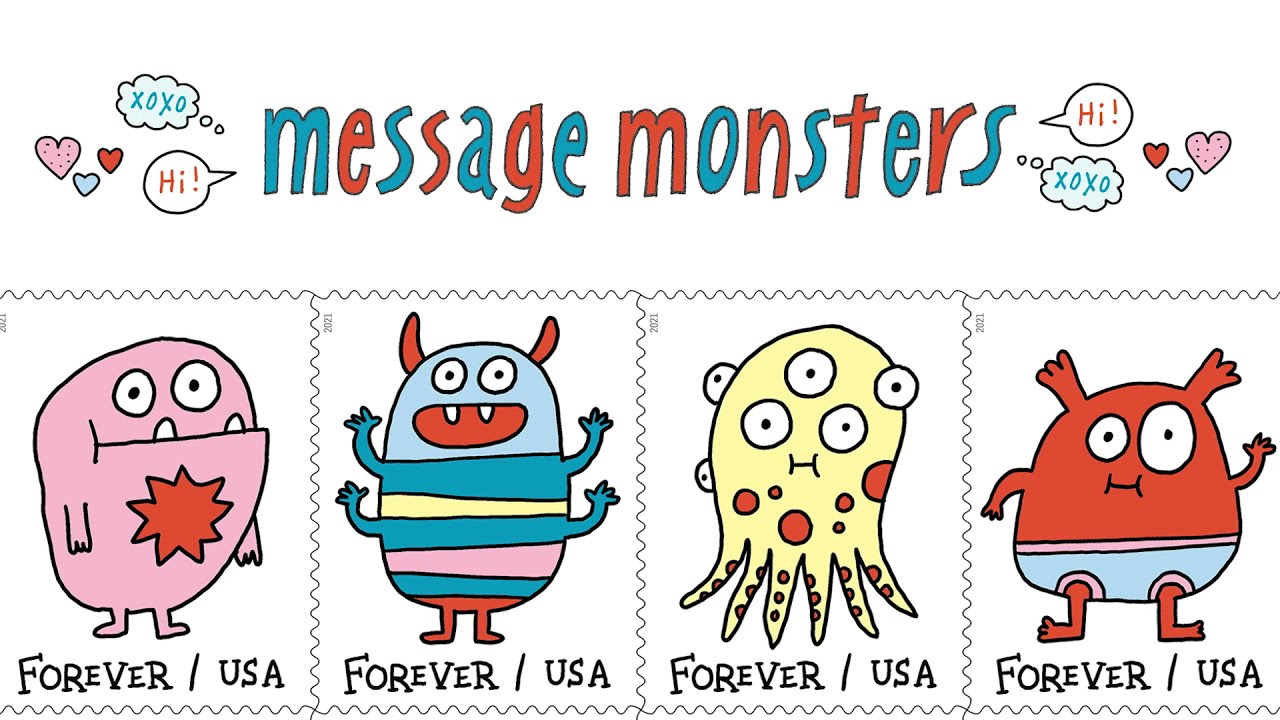 Message Monsters Forever® Stamps - YouTube