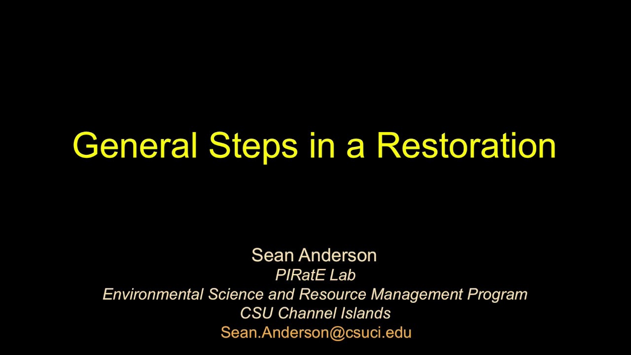 Steps In A Restoration - YouTube