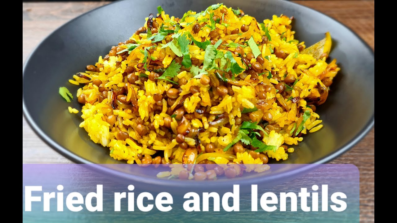 Healthy Fried rice and lentils - YouTube