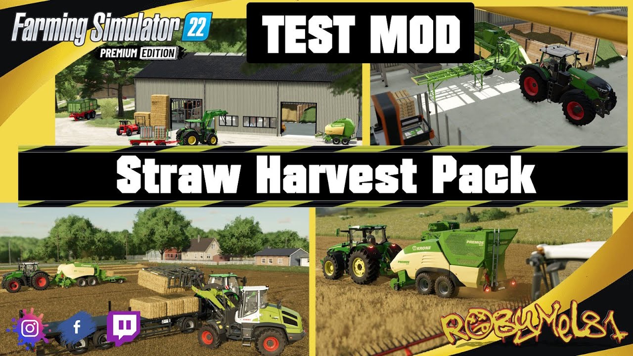 Straw Harvest Pack TEST MOD (Console/Pc) FS 22 - YouTube