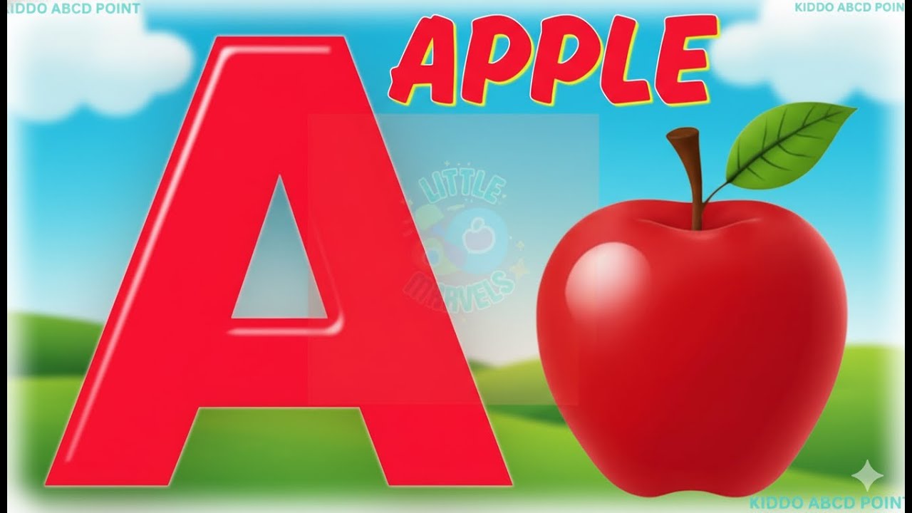 A for apple | अ से अनार | abcd | hindi rhymes for lkg class with action ...