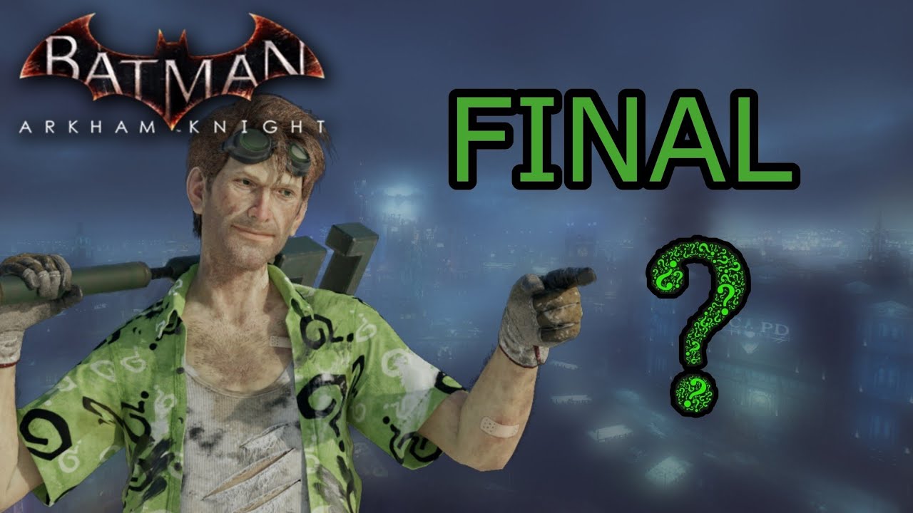 BATMAN ARKHAM KNIGHT final Batalla Riddler / Batalla Acertijo - YouTube