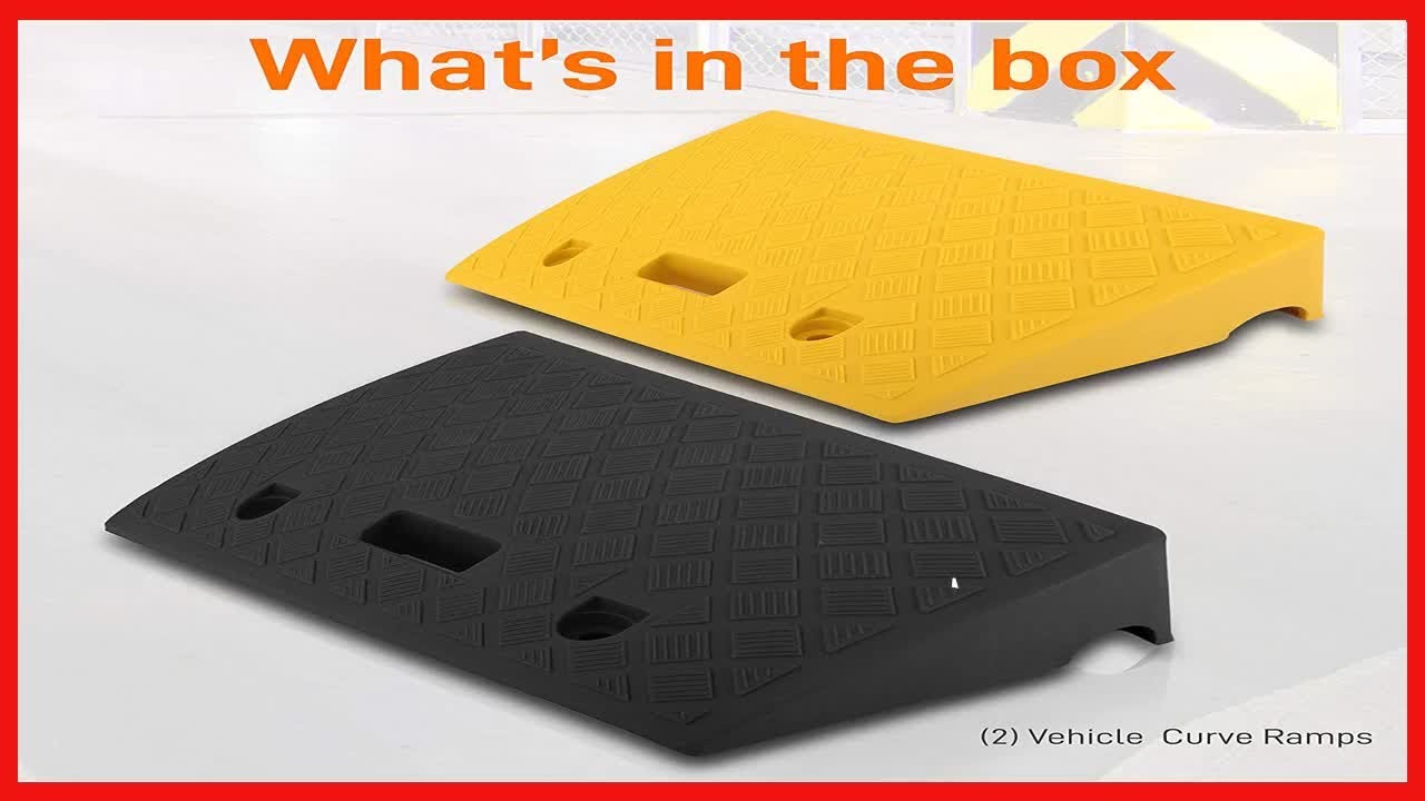 Portable Lightweight Plastic Curb Ramps - 2PC Heavy Duty Plastic ...