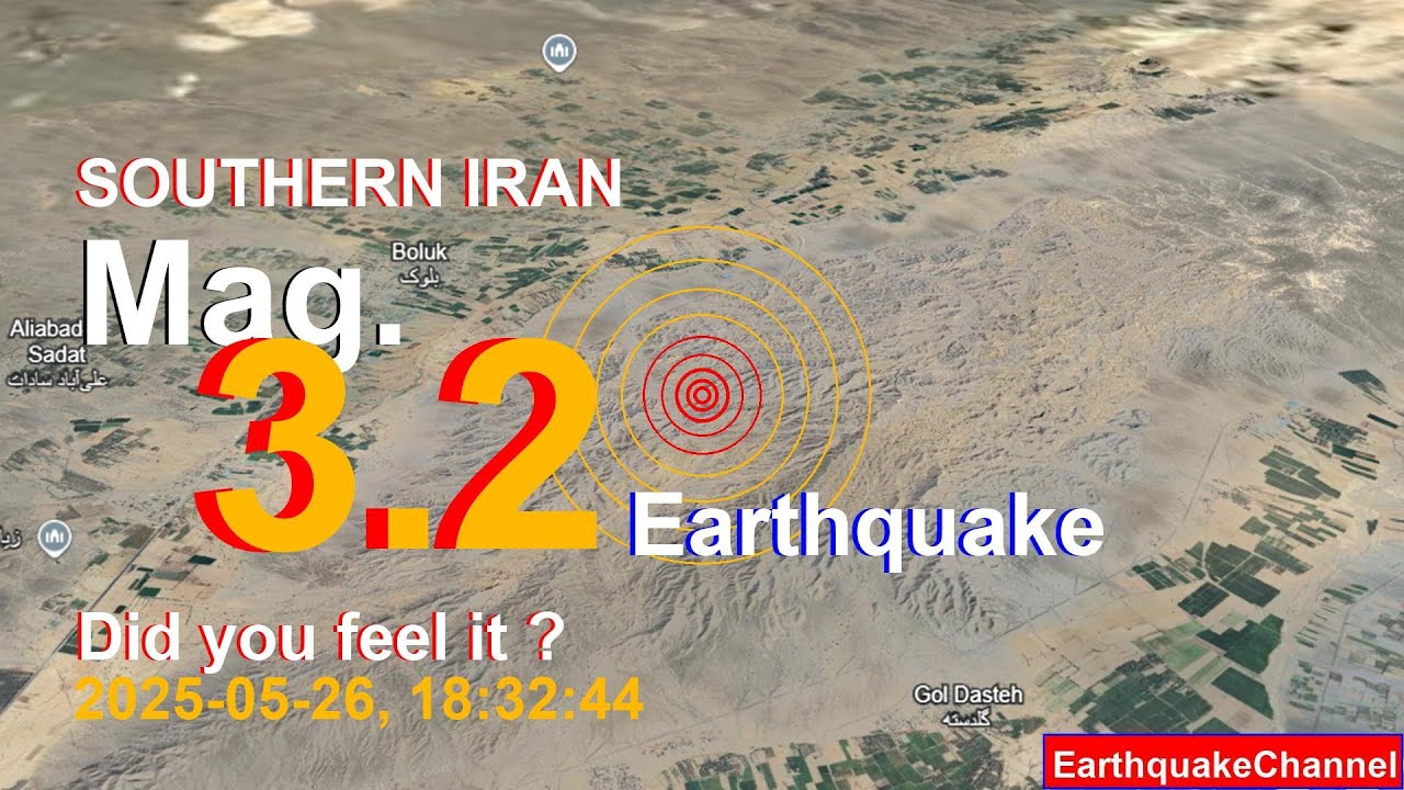 southern iran Earthquake today now 2025-05-26, at 18:32:44 - YouTube
