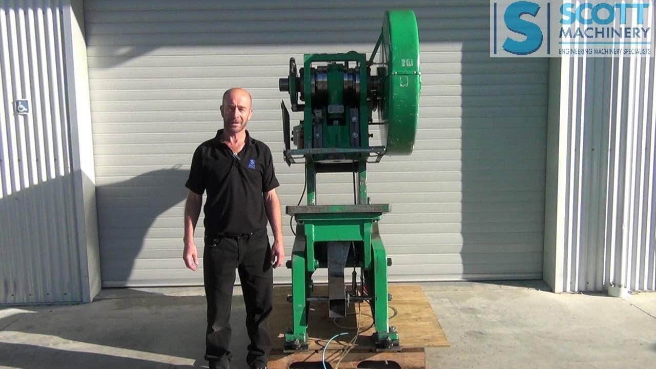 Exacta 35/9/VS Used 35 Ton Mechanical Press - YouTube