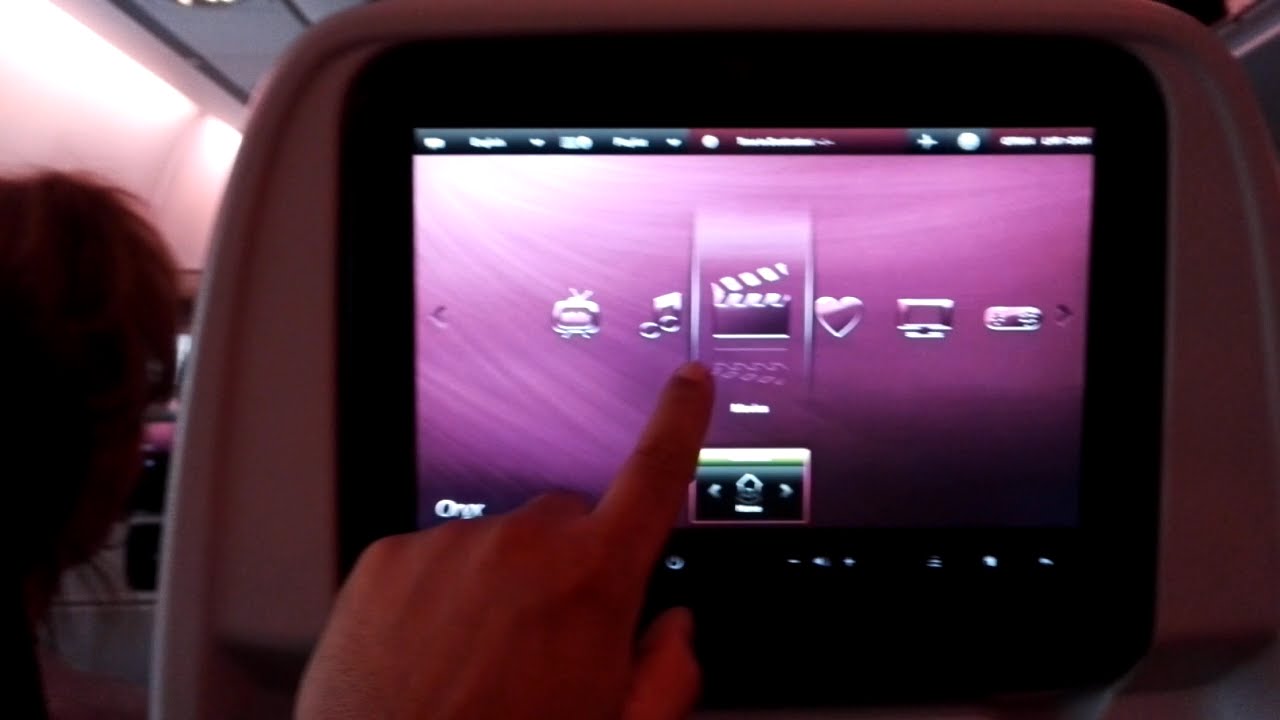Airbus A380 800 inflight Audio Video Entertainment equipment Qatar ...